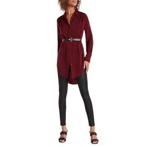 Express | Tops | Nwt 58 Express Pleated Shoulder Buttondown Long Tunic ...